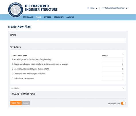 Create New Plan Kivi Chartered