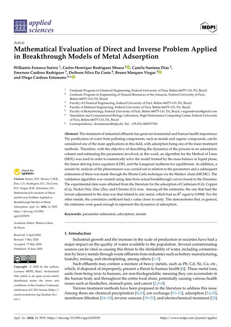Pdf Mathematical Evaluation Of Direct And Inverse Problem Applied In
