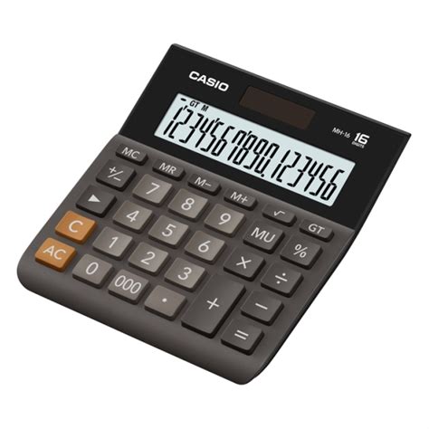Casio Mh16 Bk Calculator 16 Digits Extra Large Display Markup Officenmore