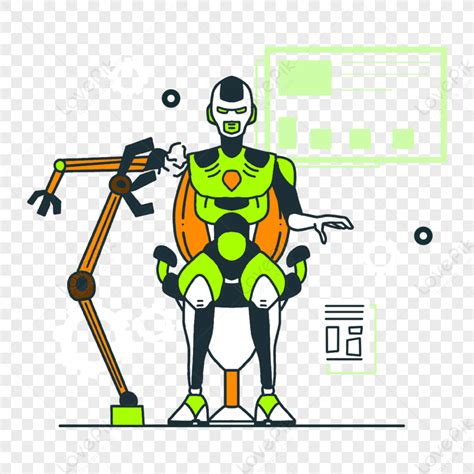 인공 지능 로봇이 일러스트레이션을 만듭니다기계창조하다프로세서 Png 일러스트 무료 다운로드 Lovepik