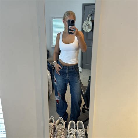 Nba Embroidered Patch Jeans Miami Heat New York Depop