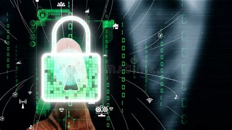 Fingerprint Biometric Digital Scan Technology Conceptual Stock