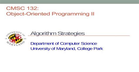 Pdf Algorithm Strategies University Of Maryland · Backtracking