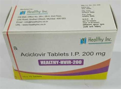 Acyclovir Tablet 200 Mg At Best Price In Mumbai Healthy Inc