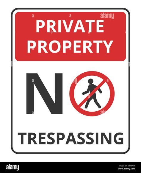 Private Property No Trespassing Symbol Stock Vector Image And Art Alamy