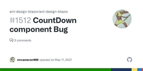 Countdown Component Bug · Issue 1512 · Ant Design Blazorant Design