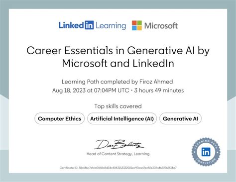 Firoz Ahmed On Linkedin Certificate Of Completion