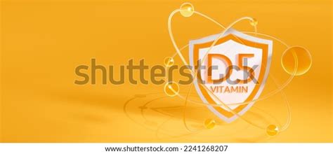 Vitamin D5 Symbol On Shield Atoms Stock Illustration 2241268207