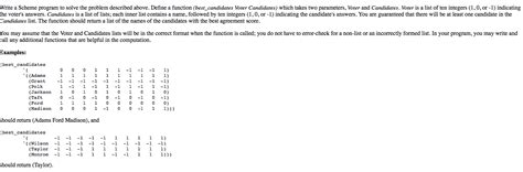 write a scheme program to solve the problem described