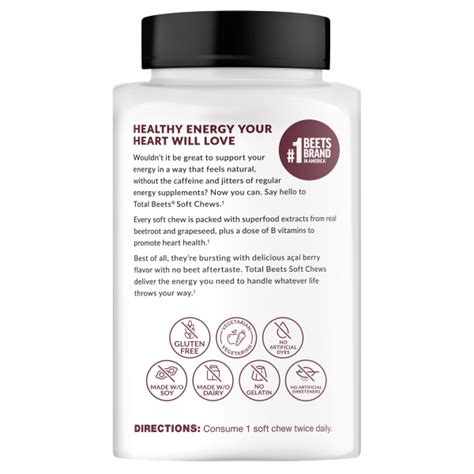 Force Factor Total Beets Acai Berry Flavored Chews 60 Ct Shipt