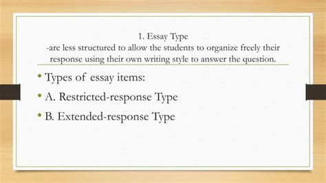 Constructing Objective Supply Type Of Items Ppt