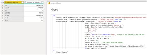 Convert Currency Stored As B Or M To A Number In Powerquery Flex Your