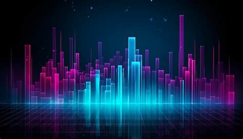 Premium Ai Image Data Visualization Neon Abstract Background