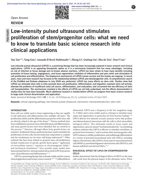 What Is Low Intensity Pulsed Ultrasound At Wilford Shaw Blog
