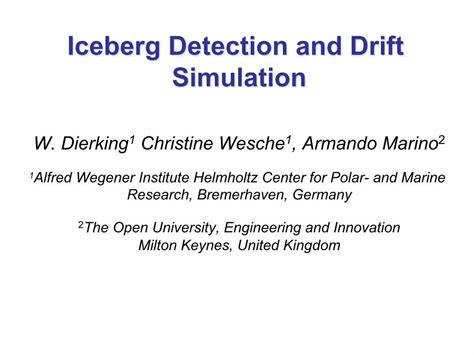 PDF Iceberg Detection And Drift Simulation DOKUMEN TIPS