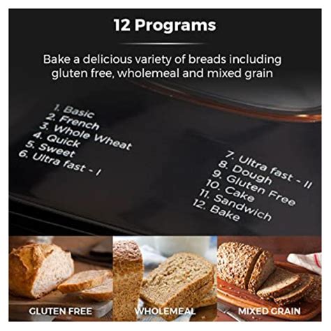 Tower T11003 2 Lb Digital Bread Maker With 12 Automatic Programs Kettle And Toaster Man