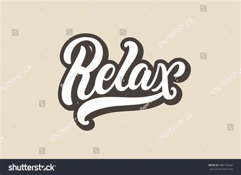 Relax Lettering Text Vector Illustration Stock Vector Royalty Free