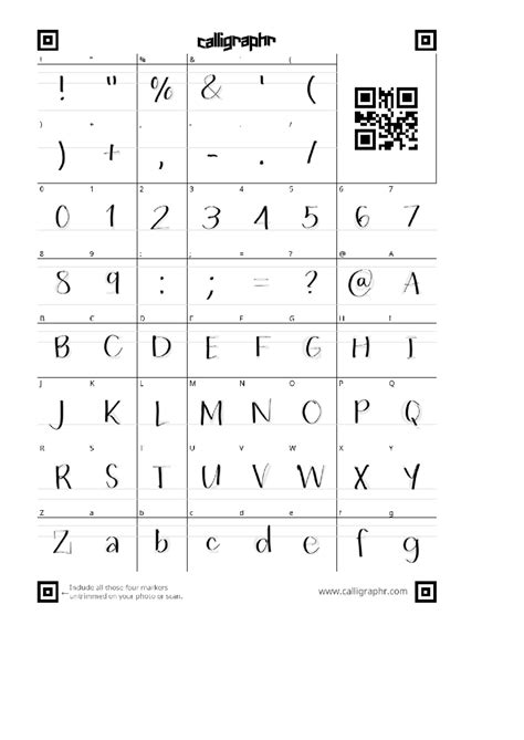 Calligraphr Template Nursing Calligraphr 1 0 1 2 3 4 5 6 7 0 1 2 3 1 5 6 7 8 9 A 8