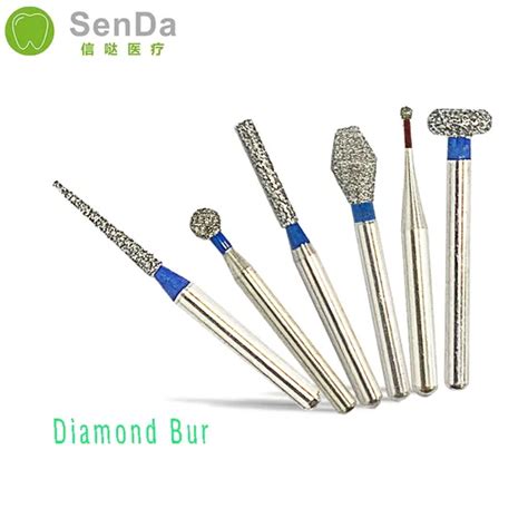 Polishing Dentist Tools Round Pear Shaped Diamond Bur For Inlay