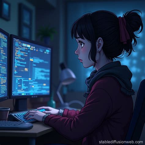 Ada Lovelace Coding Computer Stable Diffusion Online