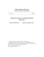 Dynamic Documents For Reproducible Research A Framework Overview Course Hero