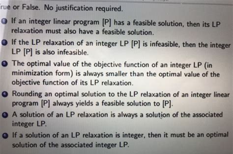 Solved If An Integer Linear Program P Has A Feasible