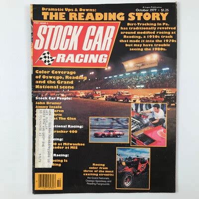 Stock Car Racing Magazine October 1977 Subscription Edition Ebay