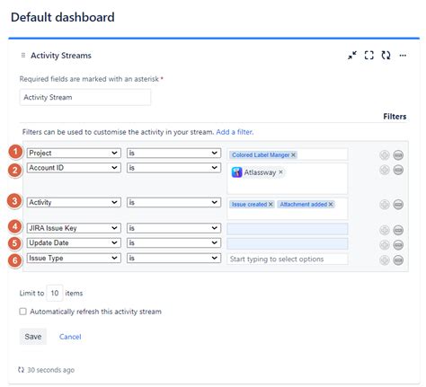How To Filter And Customize Activity Stream Gadget Atlassian Community