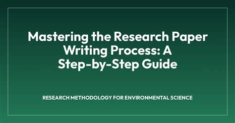 Mastering The Research Paper Writing Process A Step By Step Guide