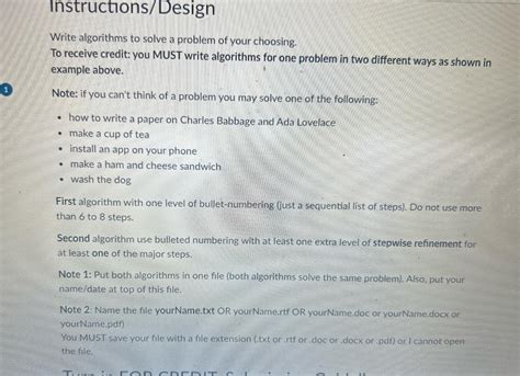 Solved Instructionsdesignwrite Algorithms To Solve A
