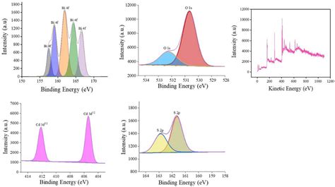 Xps Of Individual Elements With Survey Scan Of Bi2o3 Cds Nanocomposite