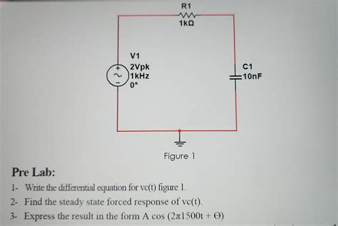 Solved Pre Lab 1 Write The Differential Equation For Vct