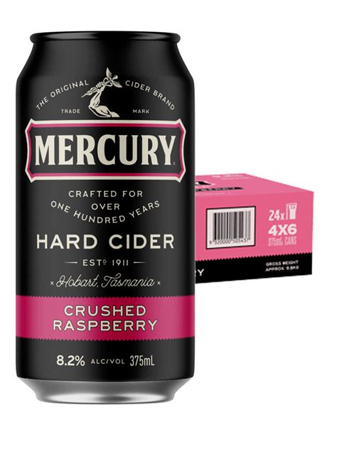 Mercury Hard Cider Crushed Raspberry Cider Case 24 X 375ml Cans The Drink Society