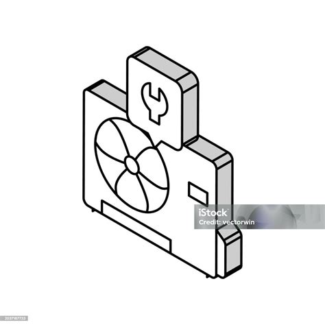 에어컨 수리 아이소 메트릭 아이콘 벡터 일러스트 레이 션 전기로에 대한 스톡 벡터 아트 및 기타 이미지 전기로 공기조화 기체 물리 구조 Istock