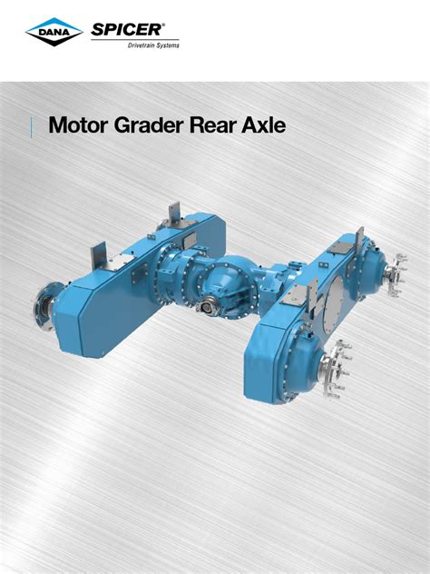 Dana Spicer Para Grader Pdf Axle Vehicle Technology