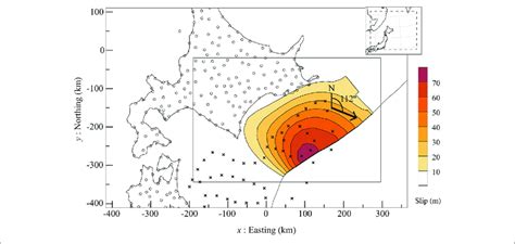 Reference Spatial Distribution Of Coseismic Fault Slip Is Shown As