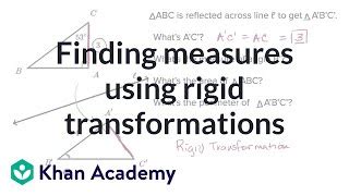 Finding Measures Using Rigid Transformations Maths