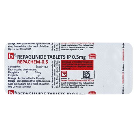 Buy REPACHEM 0.5 Tablet 10's Online at Upto 25% OFF | Netmeds