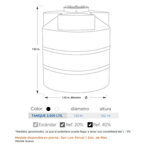 Tanque De 2500 Litros Para Agua Y Químicos