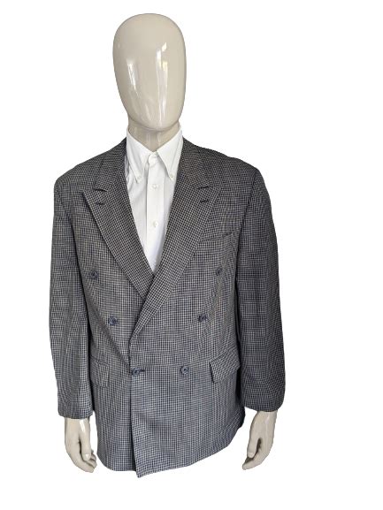 Van Gils Vintage Double Breasted Woolen Jacket With Point Revers Gray Ecogents