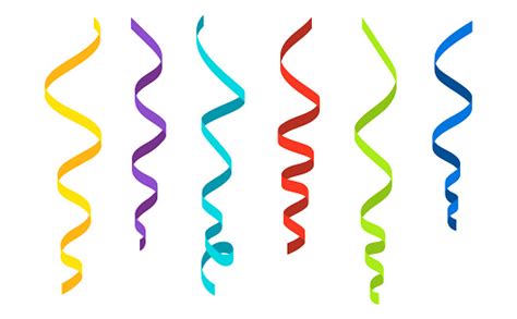 색종이 리본 색종이 스트리머 파티 카니발 장식 및 축하에 대한 뱀 생일 크리스마스 결혼식과 카니발축하드립니다 플랫 재미 포퍼 벡터 리본에 대한 스톡 벡터 아트 및 기타