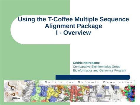 ppt using the t coffee multiple sequence alignment package i