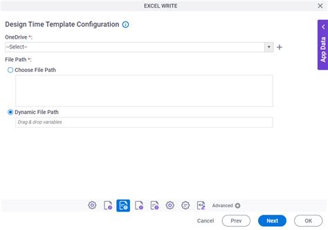 Excel Write Design Time Template Onedrive