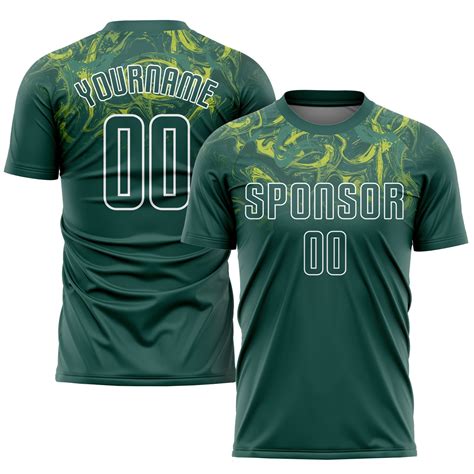 Custom Kelly Green Kelly Green Gold Sublimation Soccer Uniform Jersey