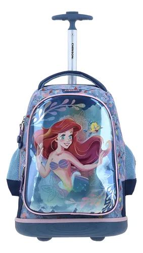 Mochila Chenson Ruedas Disney Princesas Ariel Primaria Agry Envío Gratis