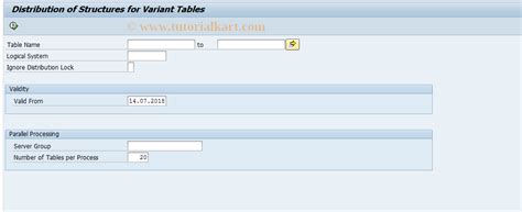 cld3 sap tcode distr variant tables structure