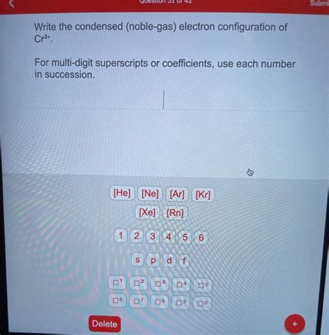 Solved Write The Condensed Noble Gas Electron