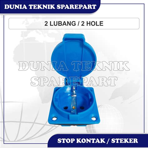 Stop Kontak Steker Genset Rumah Colokan Genset Soket Socket Model 2 Lubang Lazada