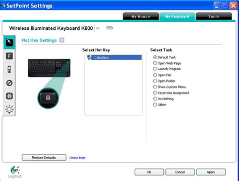 Customizing My K800 Keyboard With Logitech Setpoint Software Logitech Support Download