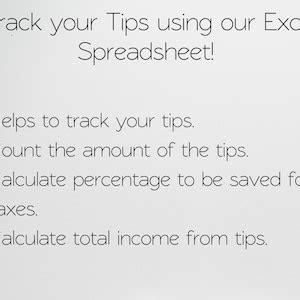Tip Tracker Excel Spreadsheet Tips Tracker Tip Shift Tracker Server Tip Tracker Tip Log